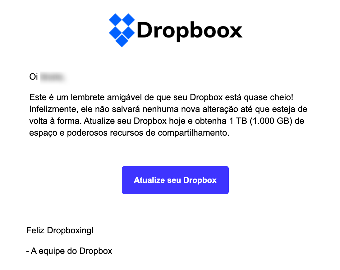 Os exemplos mais comuns de um e-mail de phishing